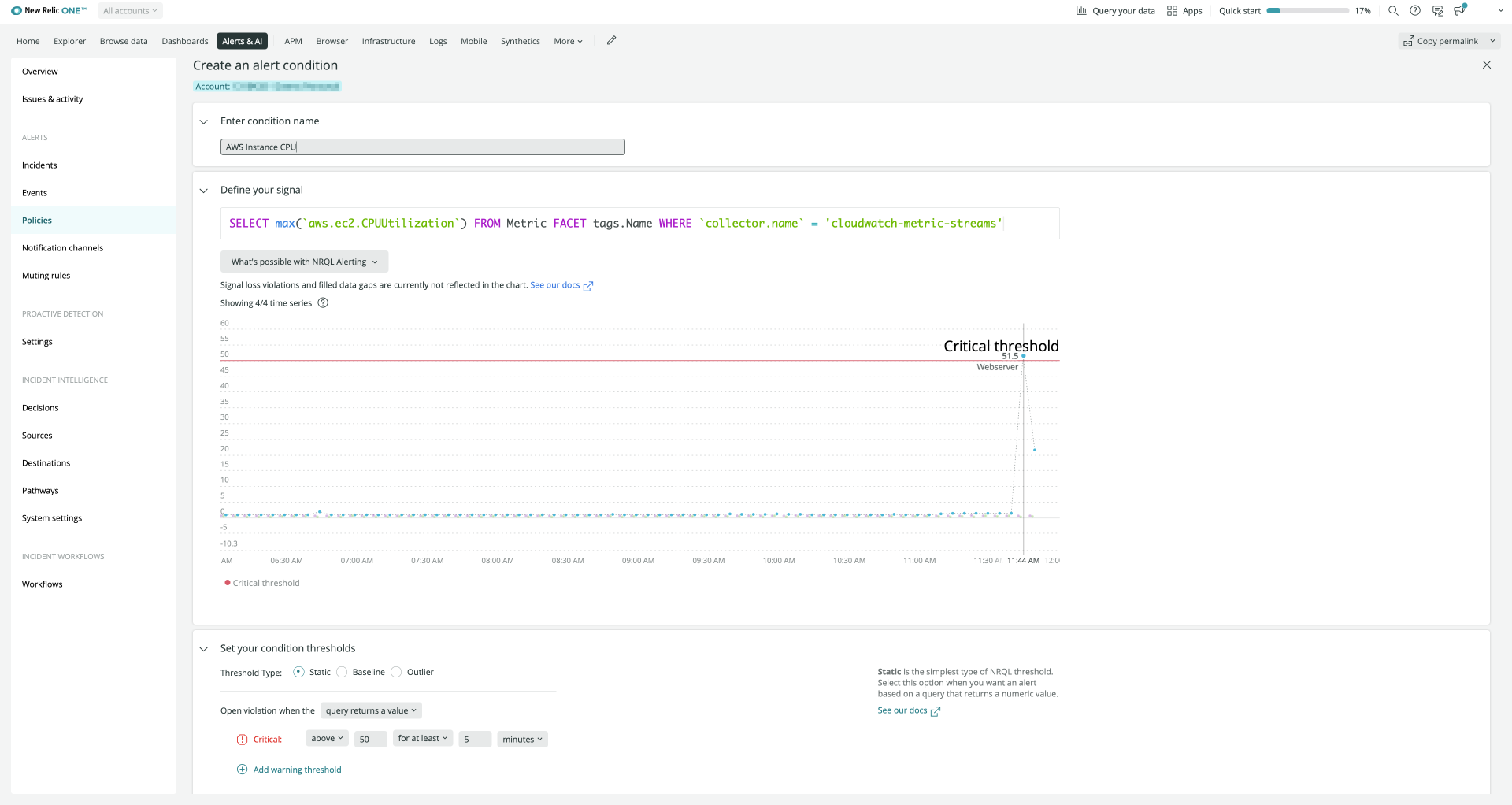 Amazon CloudWatch Metric Streams in Near Real Time | New Relic