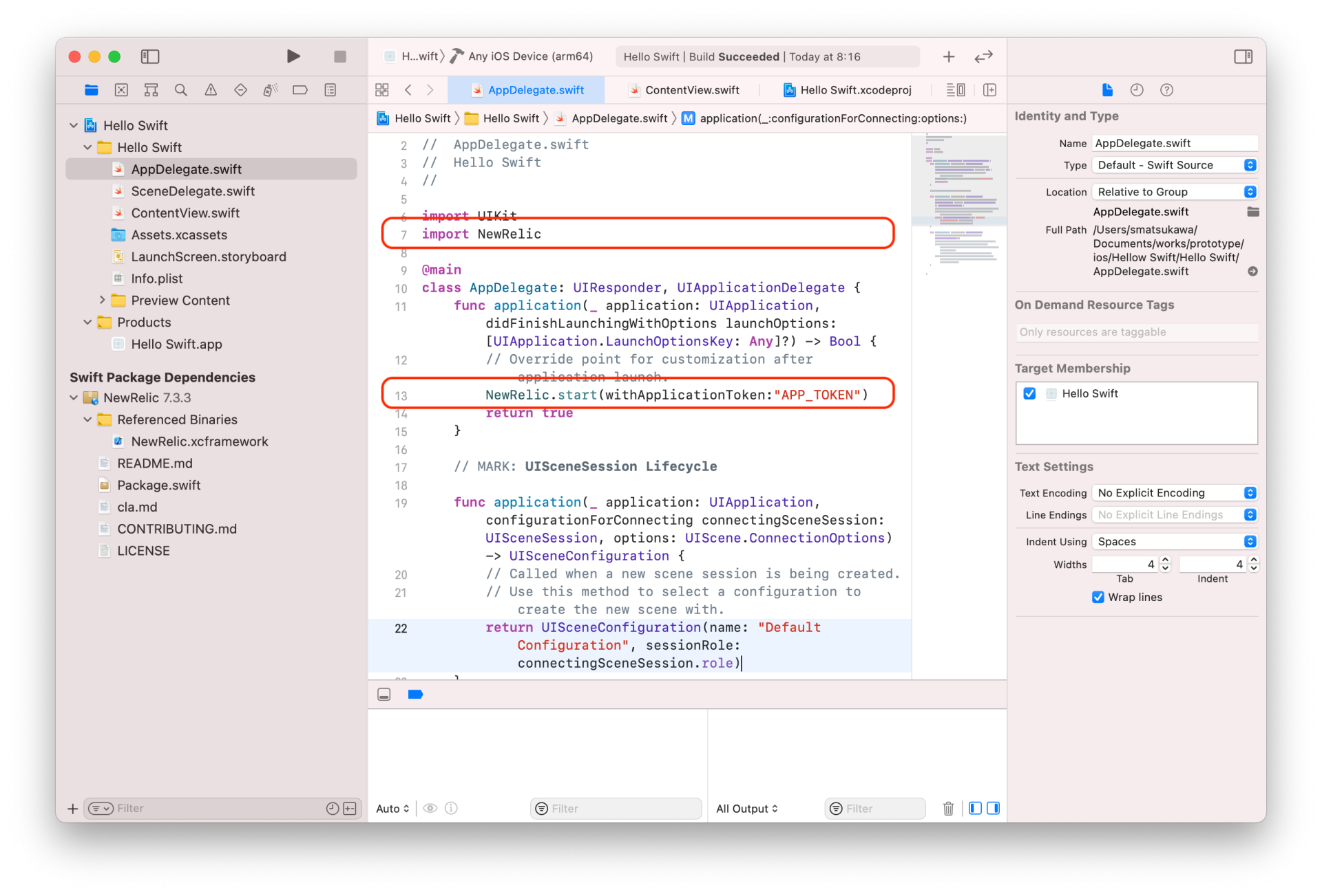 New Relic Mobileエージェントセットアップ手順 (iOS/Swift編) | New Relic