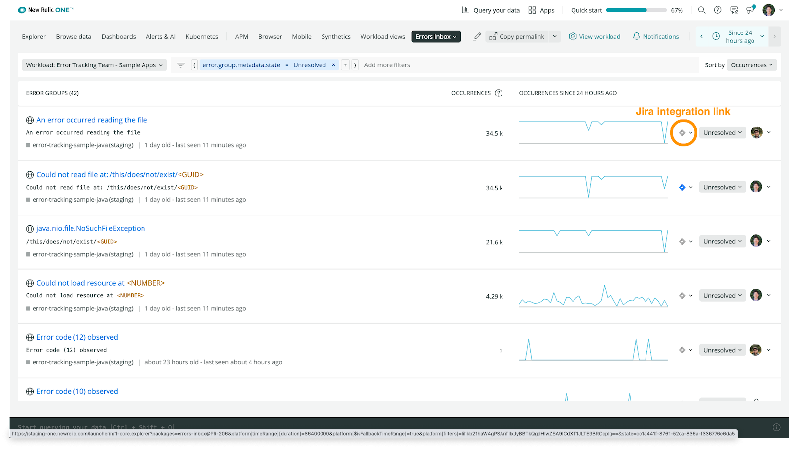 How To Integrate Jira With New Relic Errors Inbox New Relic 4130