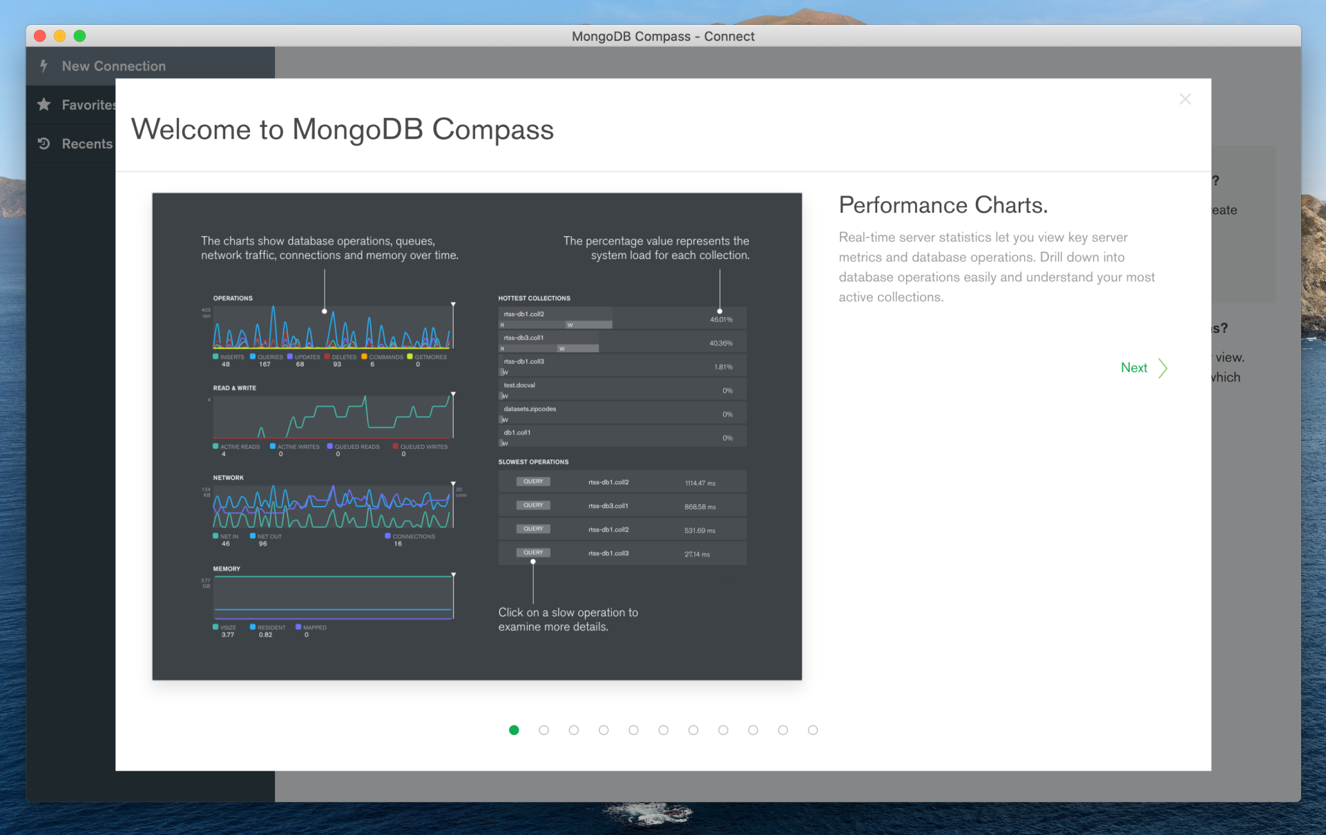 Monitor MongoDB performance with New Relic I/O | New Relic