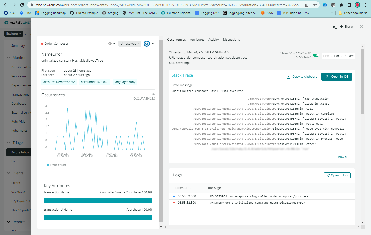 APM Logging: Logs are Part of the APM Experience | New Relic