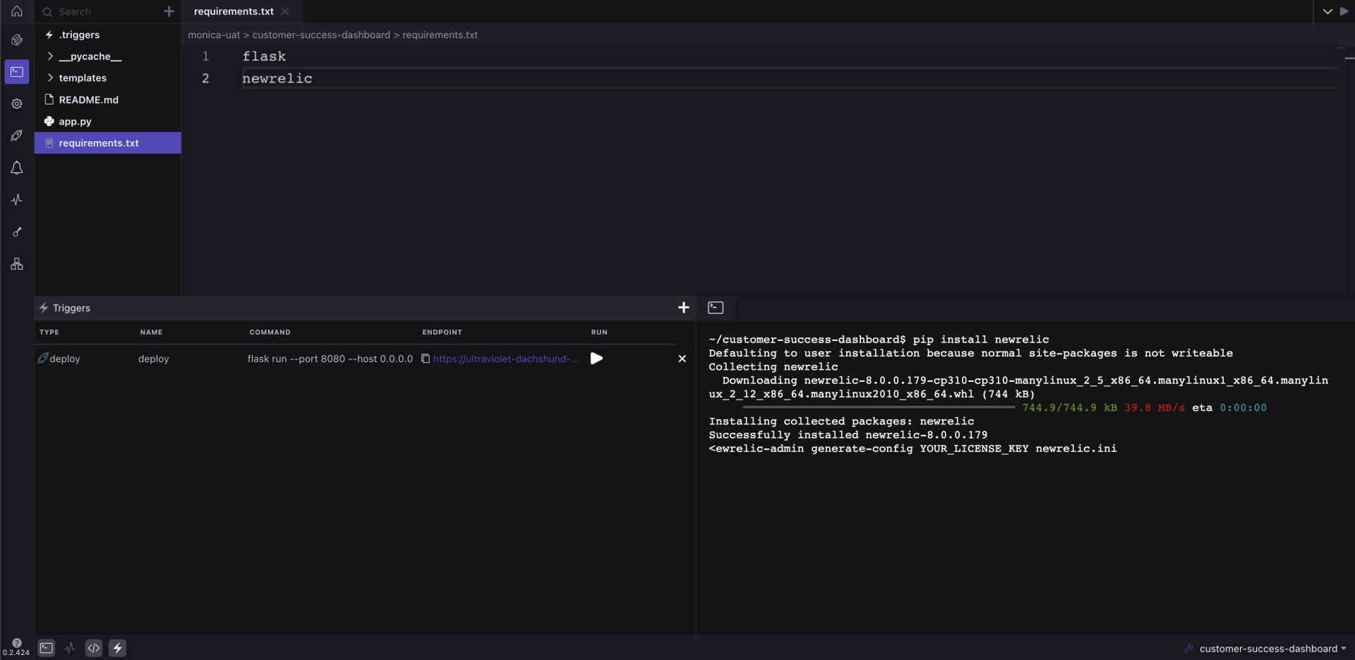 Monitor Self-Serve Developer Environments with WayScript | New Relic