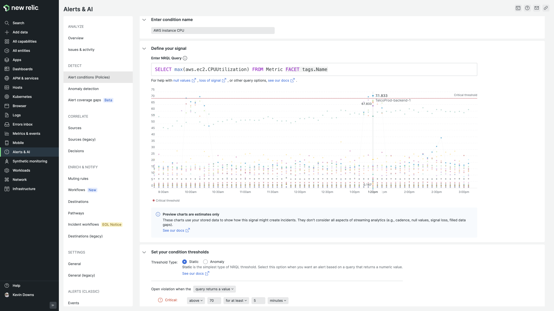 Amazon CloudWatch Metric Streams in Near Real Time | New Relic