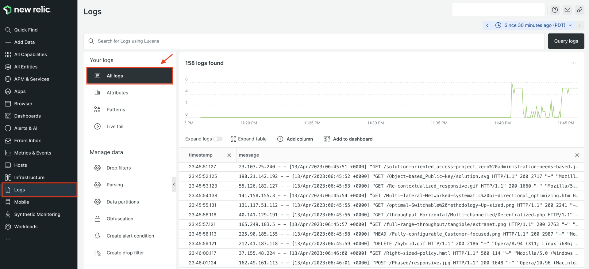Log Patterns and Drop Filters | New Relic