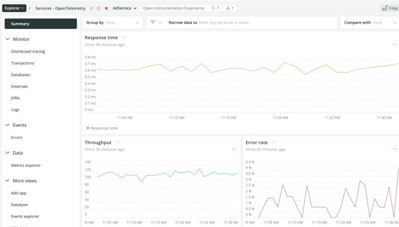OpenTelemetry | Visualize and Analyze Data | New Relic