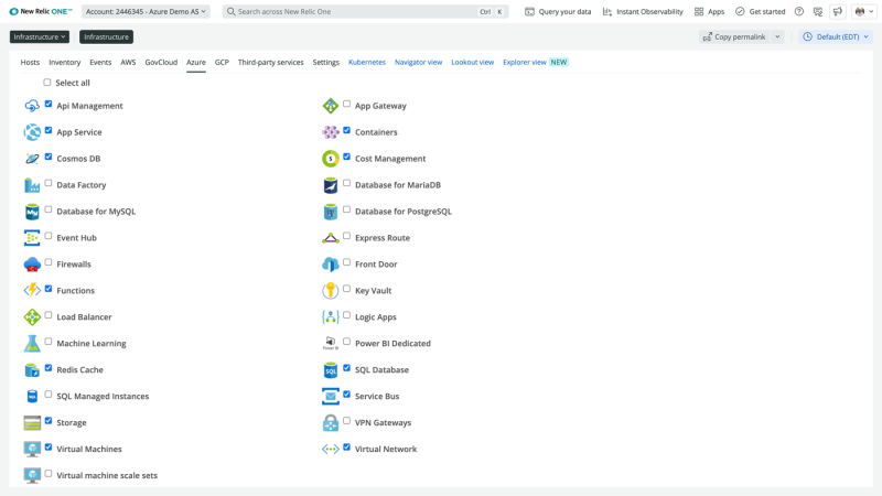 Azure Monitoring | New Relic