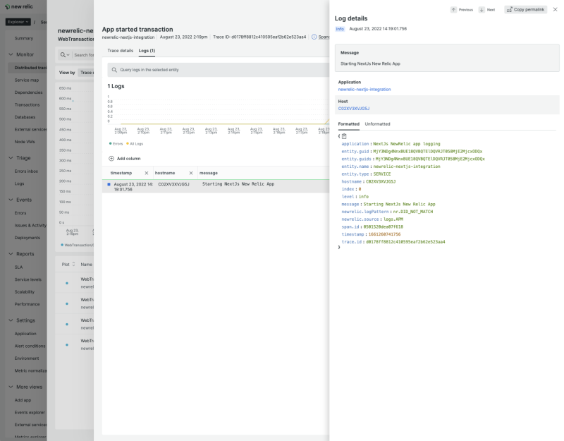 How To Monitor A Nextjs Application New Relic 1446