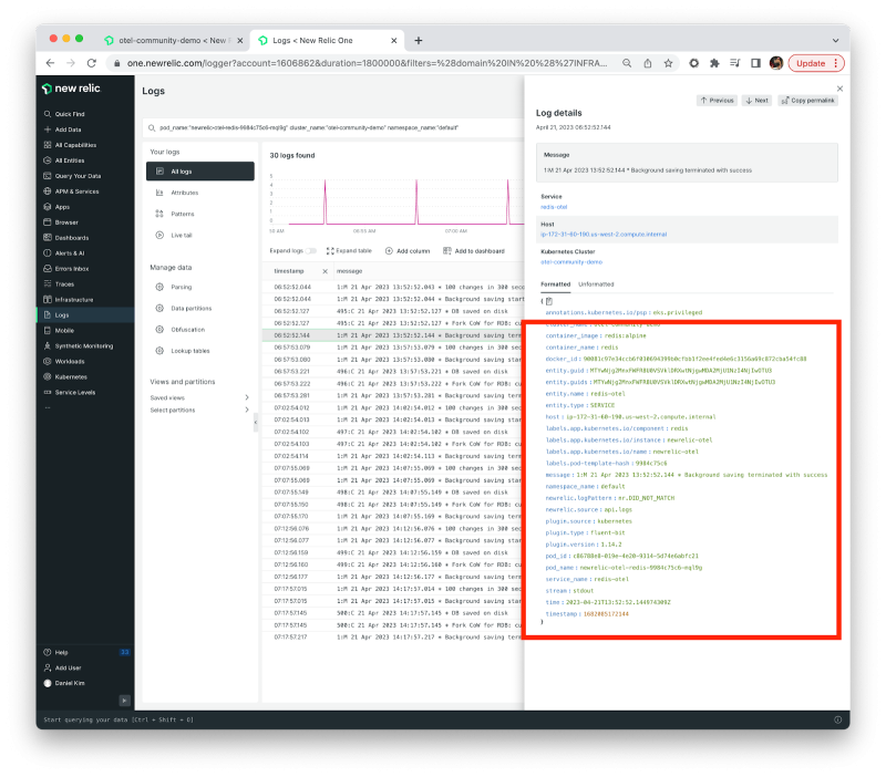 Use the OpenTelemetry Collector for log enrichment | New Relic