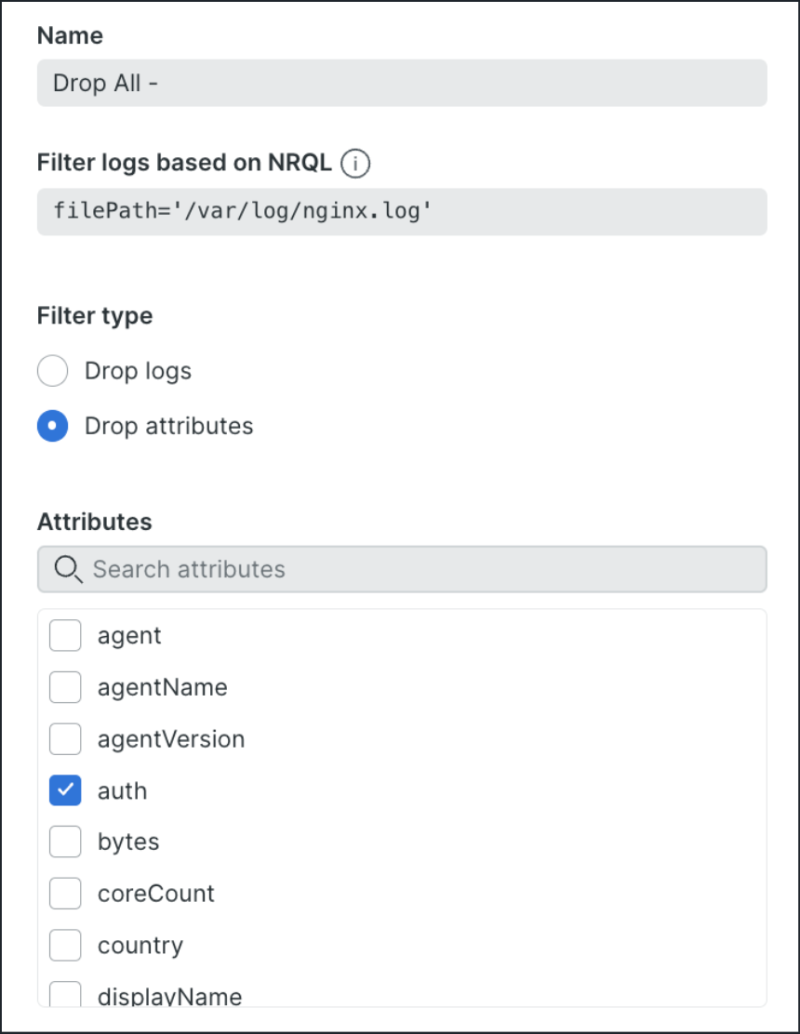 Log Patterns and Drop Filters | New Relic