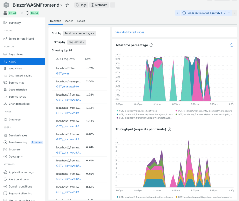 How to observe your Blazor WebAssembly application with OpenTelemetry and real user monitoring ...