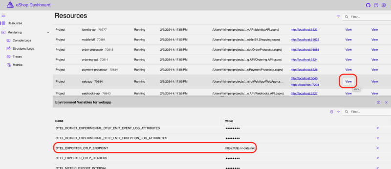 Using .NET Aspire eShop application to collect all the telemetry | New Relic
