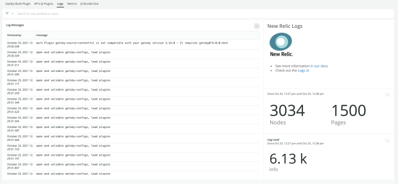 Gatsby Build | New Relic