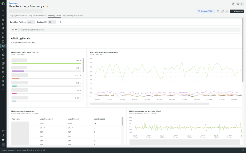 New Relic Logs Summary | New Relic