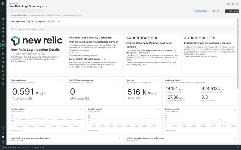 New Relic Logs Summary | New Relic