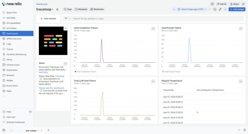 Traceloop New Relic