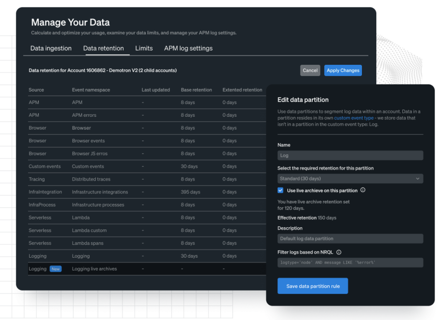Administración de logs | New Relic