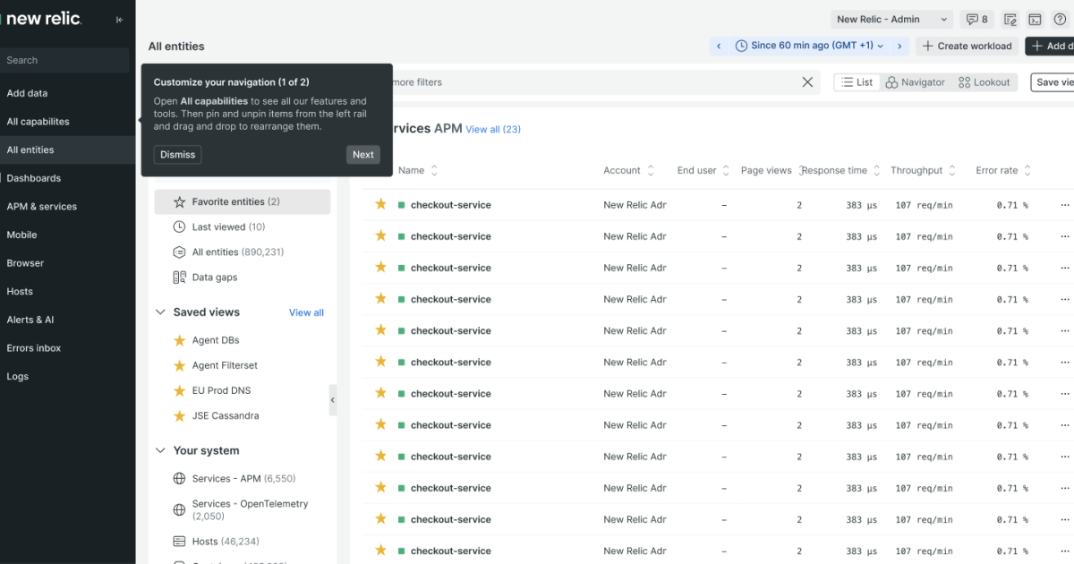 Démarrez plus rapidement avec notre interface remaniée | New Relic