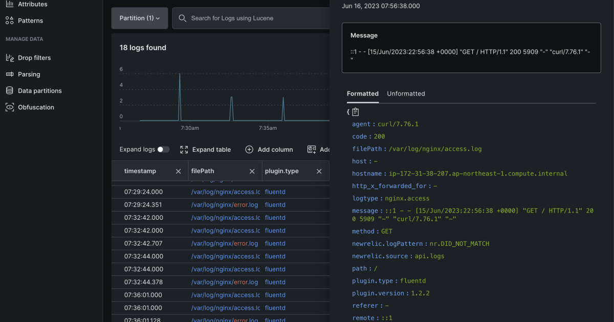 ファーストステップガイド Fluentd を利用したログ転送 | New Relic